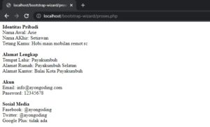 Membuat Form Wizard Bootstrap - Ayo Ngoding
