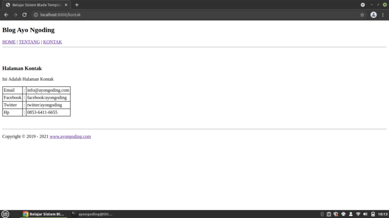 Cara Memasang Template di Laravel - Ayo Ngoding