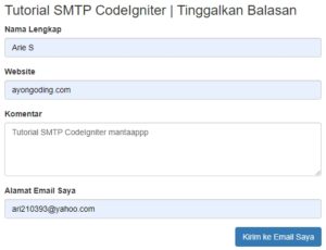 Membuat Fitur Kirim Email pada CodeIgniter - Ayo Ngoding