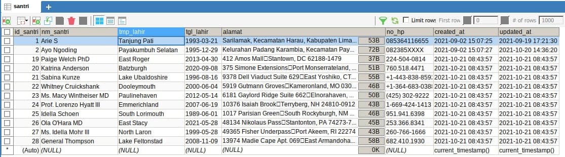 Database Seeder Faker Dan Factory Pada Laravel Ayo Ngoding
